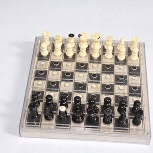 Vintage Travel Chess Set. Camping Chess Set. - Etsy