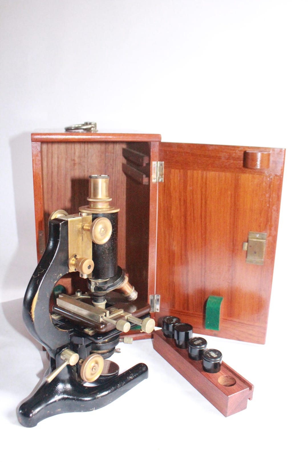 Antique J. R. Prior Microscope With Case. Medical Scientific. - Etsy