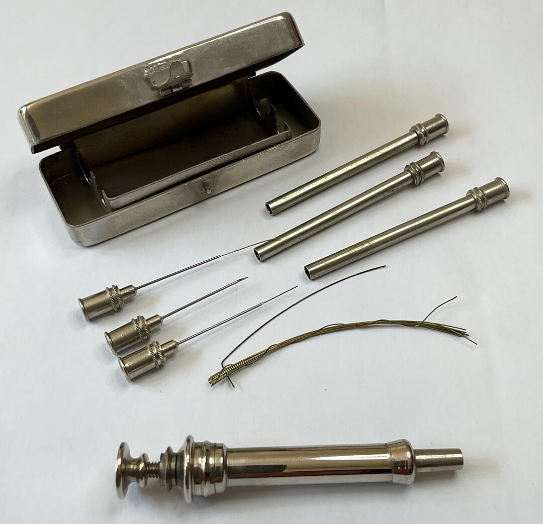 Antique Cased Field Syringe WWI. Surgical, Medical, Military. - Etsy