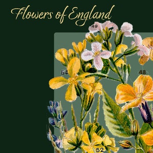 Printable Victorian Floral Wall Art. Wallflower and Other English ...