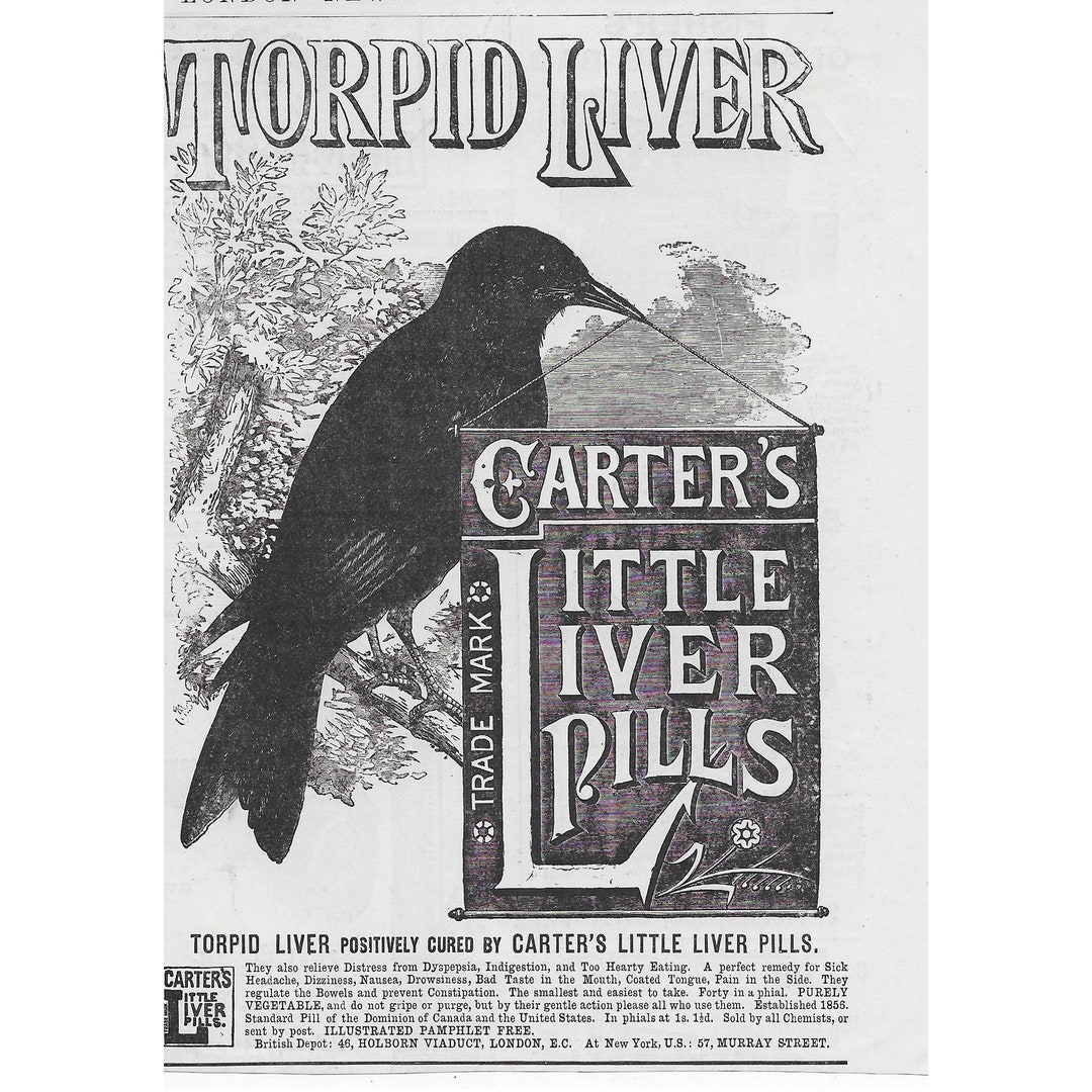 Vintage Advert 1890 | Victorian | Crow - Etsy