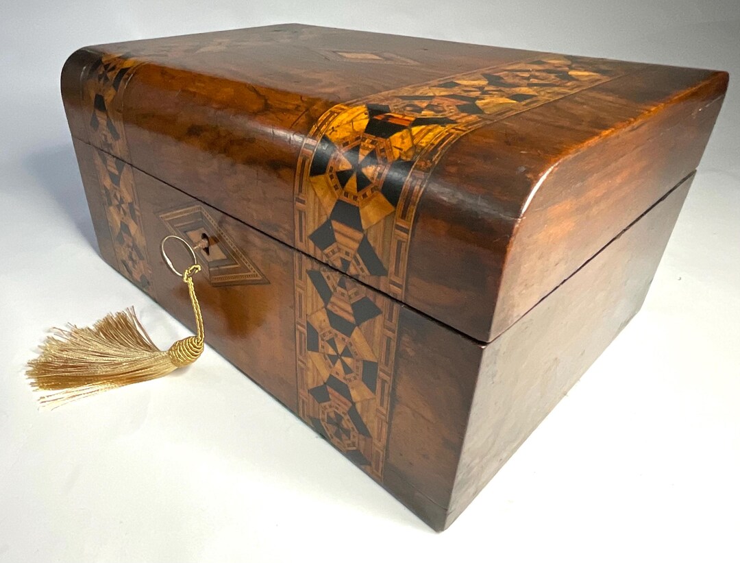 Antique Parquetry Box. Home or Office Decor. - Etsy