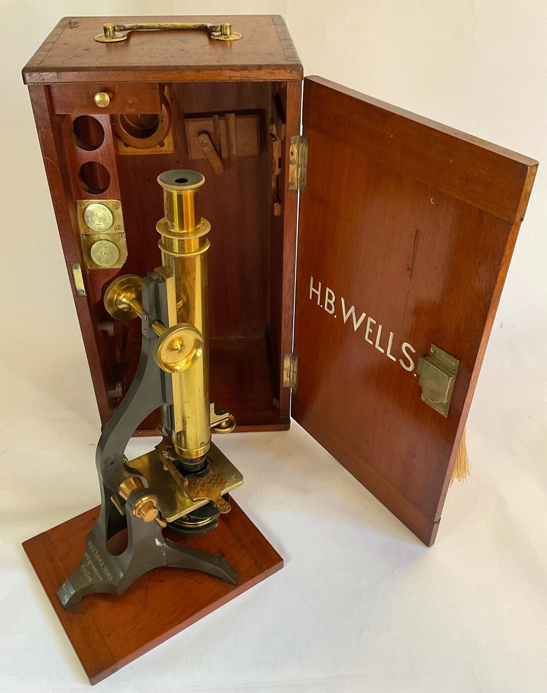 Antique Microscope With Case and Slides, 1883. Medical Scientific. - Etsy