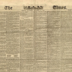 1840 Edition of the Times, London. Antique Newspaper. - Etsy