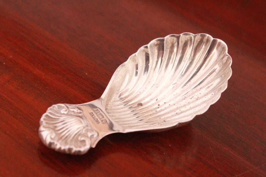 Silver Tea Caddy Spoon, Scalloped Design and Hallmarked. - Etsy