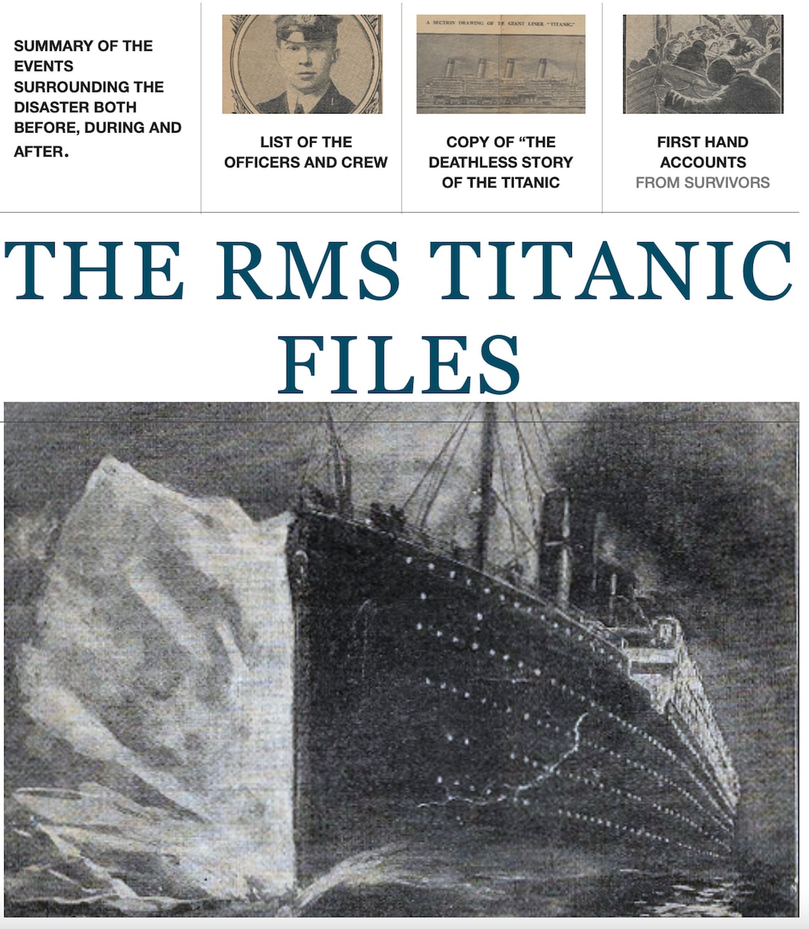 Titanic Files Historic Titanic Documents - Etsy UK