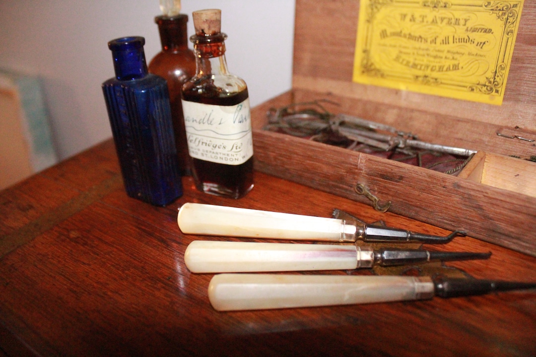 Rare Dental Tools, Set of Three. Dental Antiques by J. D. Chevalier. - Etsy