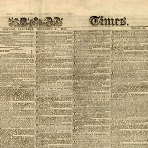 1840 Edition of the Times, London. Antique Newspaper. - Etsy
