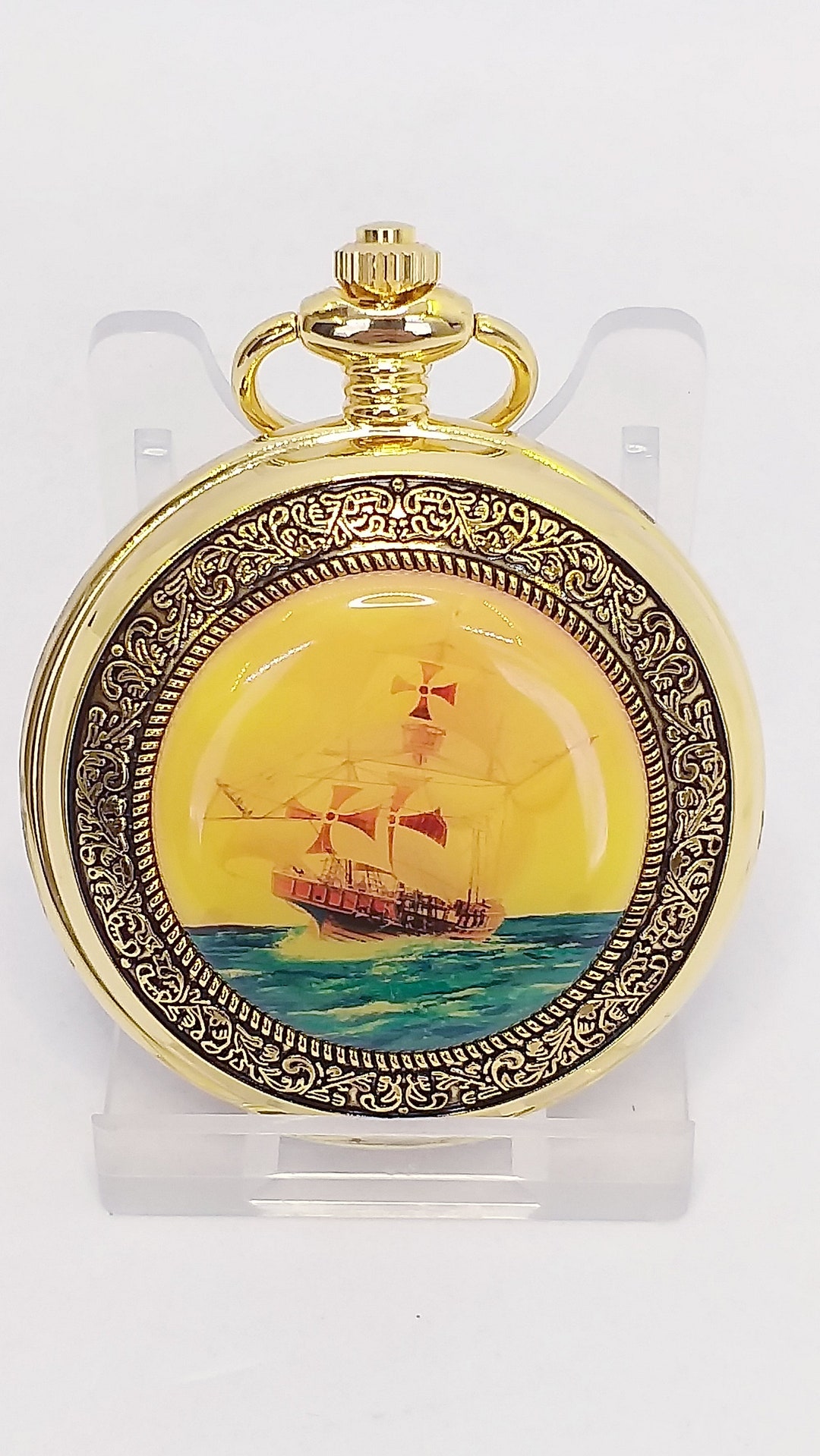 Santa Maria, Pocket Watch by Westminster Collection - Etsy