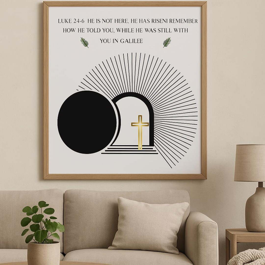 Easter Scripture Art Print, Rolled Poster for Home Decor, Inspirational ...