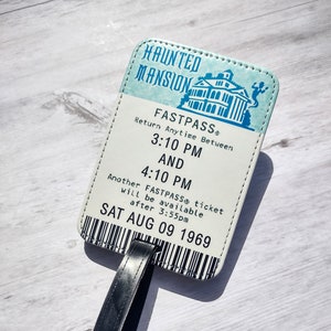 Haunted Mansion Fastpass Luggage Tag - Etsy