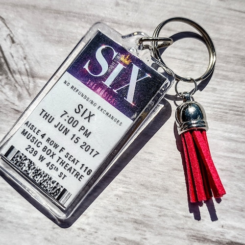 Six Broadway Musical Ticket Keychain - Etsy