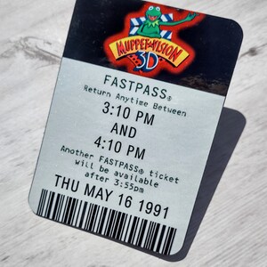 Muppet Vision 3D Fastpass Magnet - Etsy