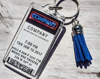 Six Broadway Musical Ticket Keychain | Etsy
