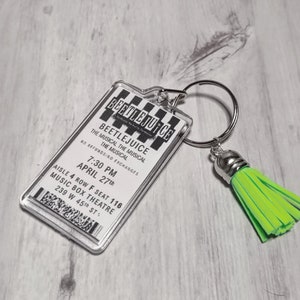 Beetlejuice Broadway Musical Ticket Keychain - Etsy