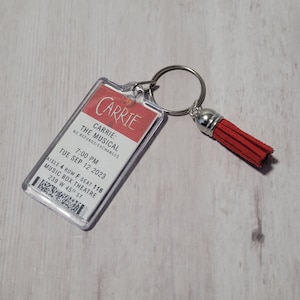 Carrie Broadway Musical Ticket Keychain - Etsy