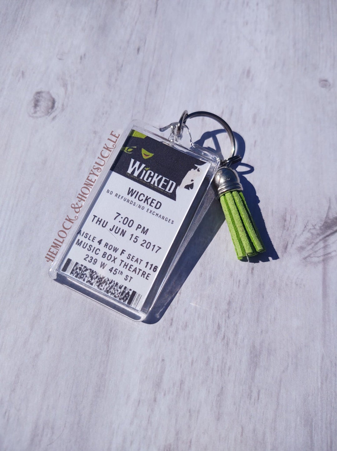 Wicked Broadway Musical Ticket Keychain - Etsy