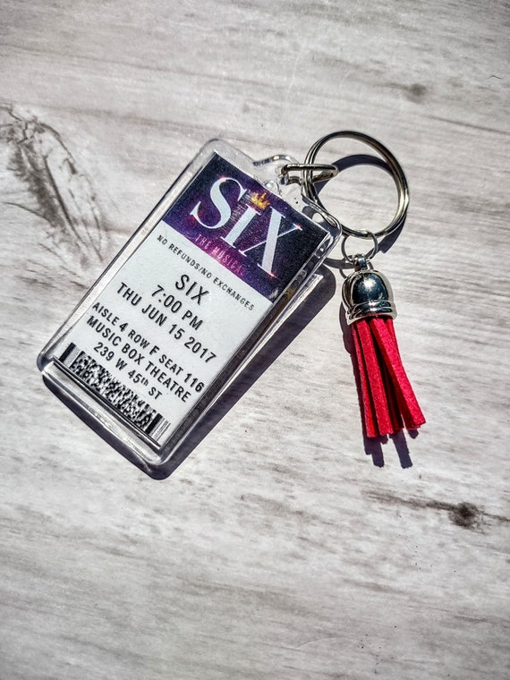 Six Broadway Musical Ticket Keychain | Etsy