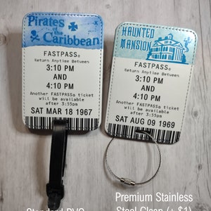 Haunted Mansion Fastpass Luggage Tag - Etsy