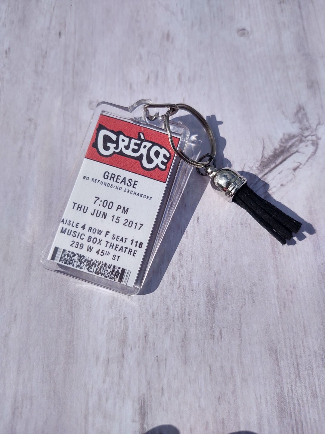 Grease Broadway Musical Ticket Keychain - Etsy