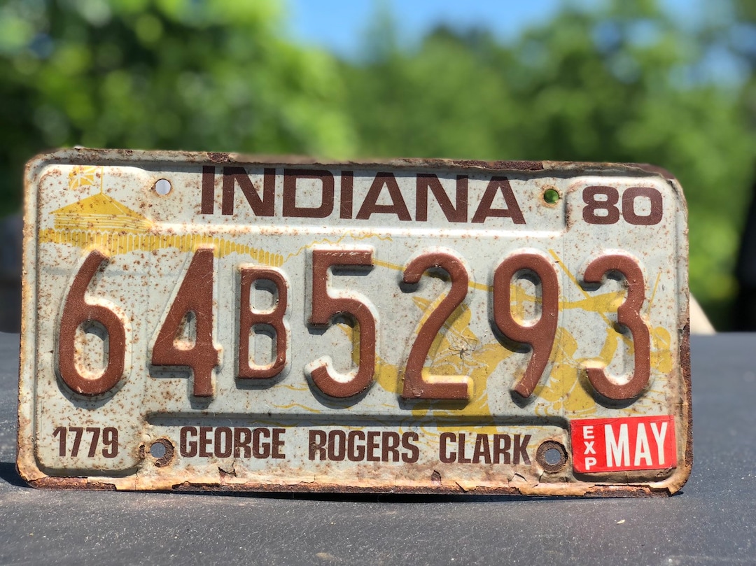Vintage Indiana License Plates - Etsy