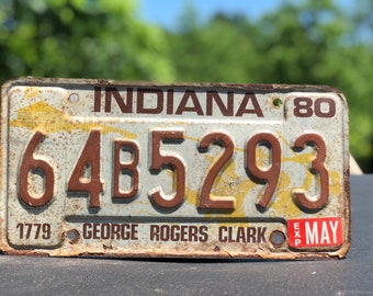 Vintage Indiana Bus License Plate Vintage Plate, Old License Plate ...