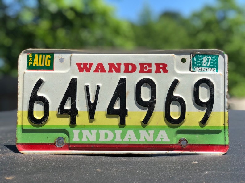 Vintage Indiana License Plates | Etsy