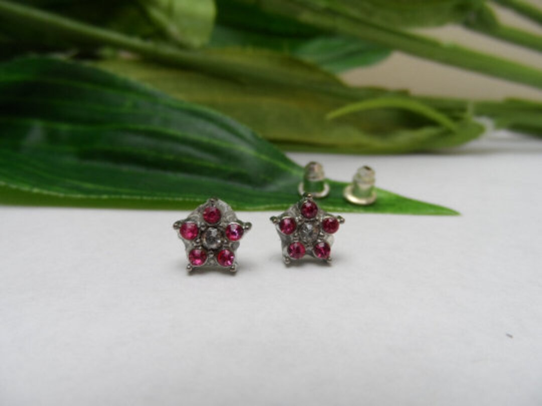 Pink Star Sparkle Stud Earrings, Girls Earrings, Stud Earrings, Fashion ...