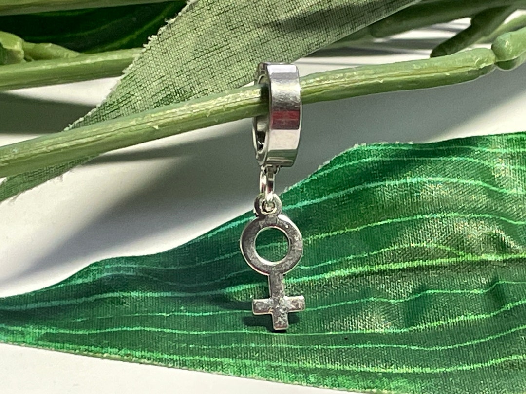 Cuff Clip on Venus Symbol Earring, Cuff Dangle Earring, Cuff Earrings ...