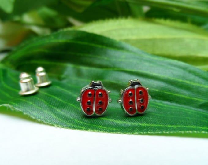 Ladybug Stud Earrings. Girl Earrings Girls Birthday Gifts - Etsy