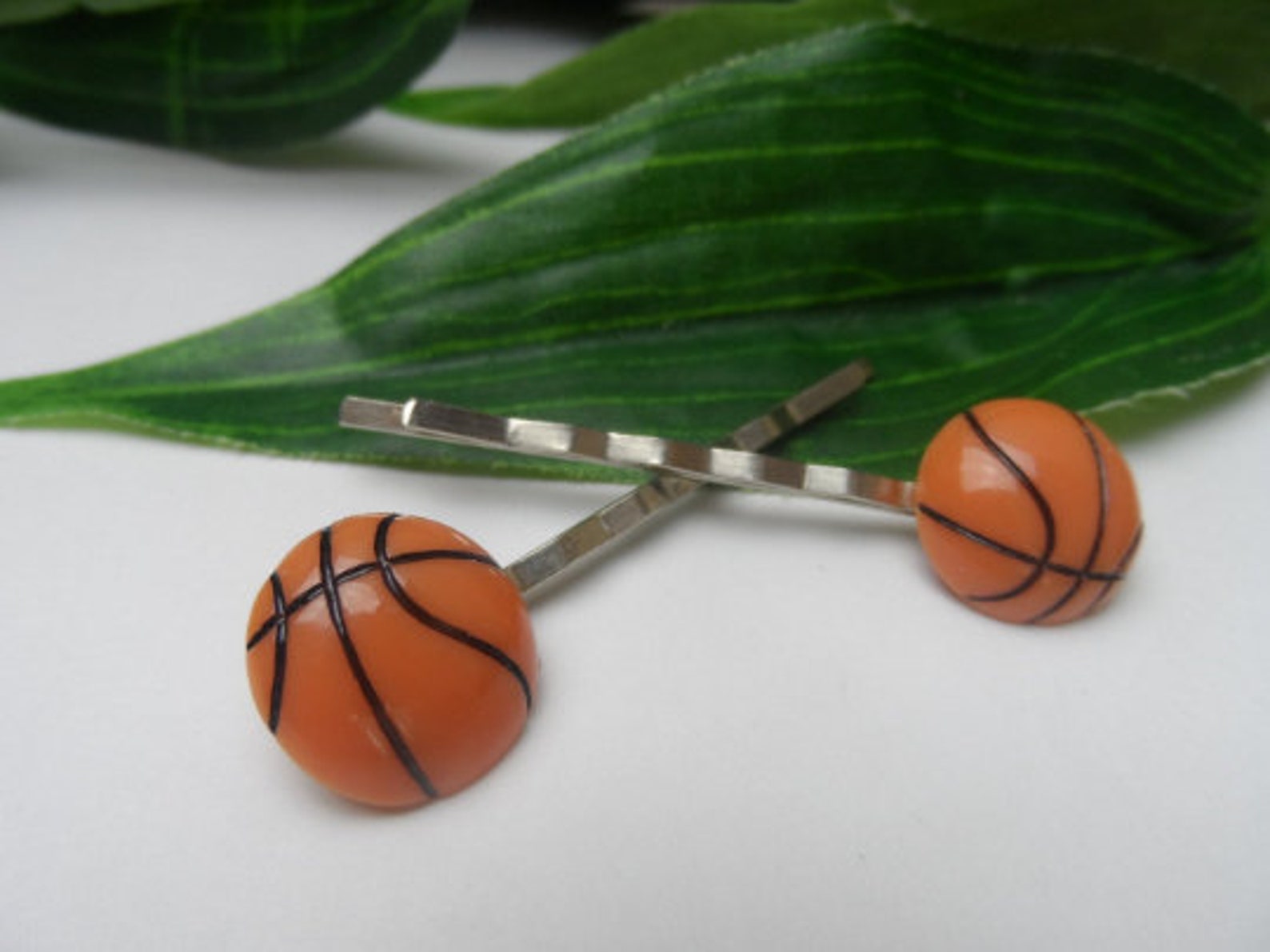 Set of 2 Basketball Bobby Pins Girls Bobby Pins Basketball | Etsy
