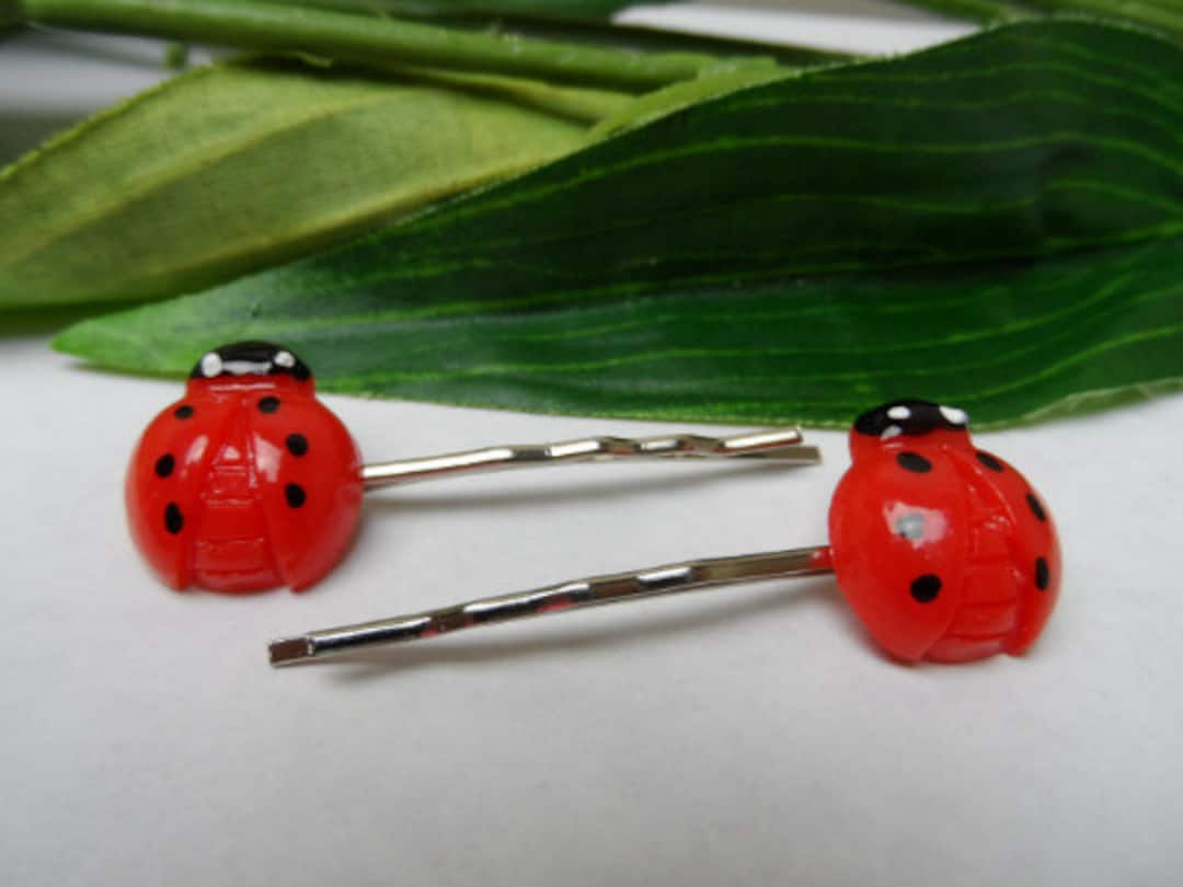 Girls Set of 2 Ladybug Bobby Pin, Girls Hairclips, Ladybug Hairclips ...