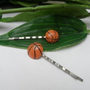 Set of 2 Basketball Bobby Pins, Girls Bobby Pins, Basketball Hairclips ...