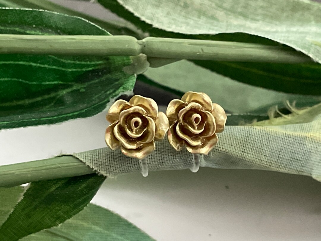 Silver Flower Clip on Earrings, Girls Clip on Earrings, Clip on Flower ...
