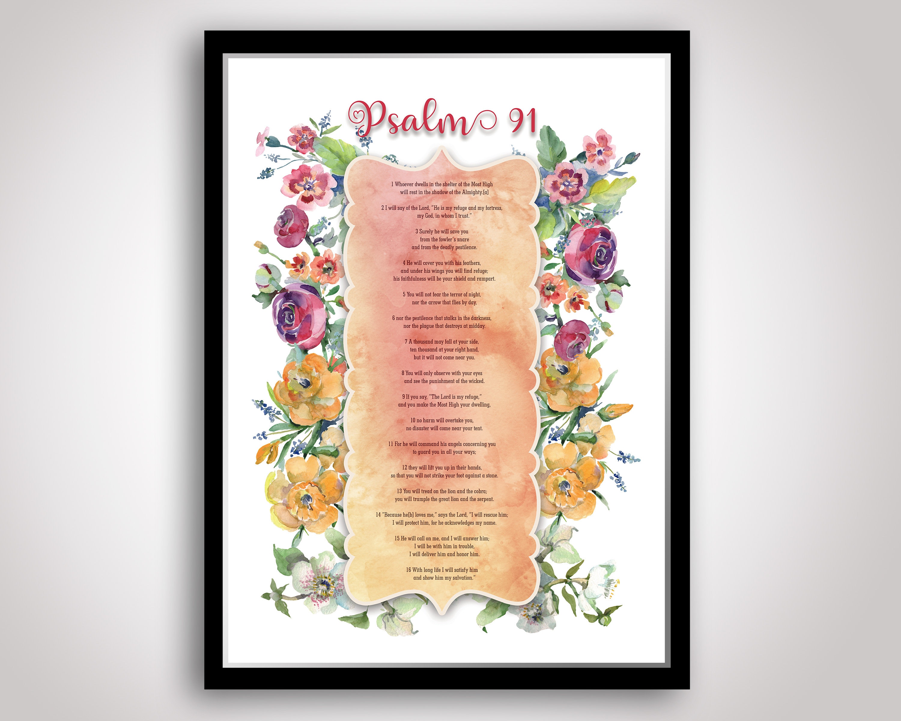 Psalm 91 Printable Bible Verse - Etsy