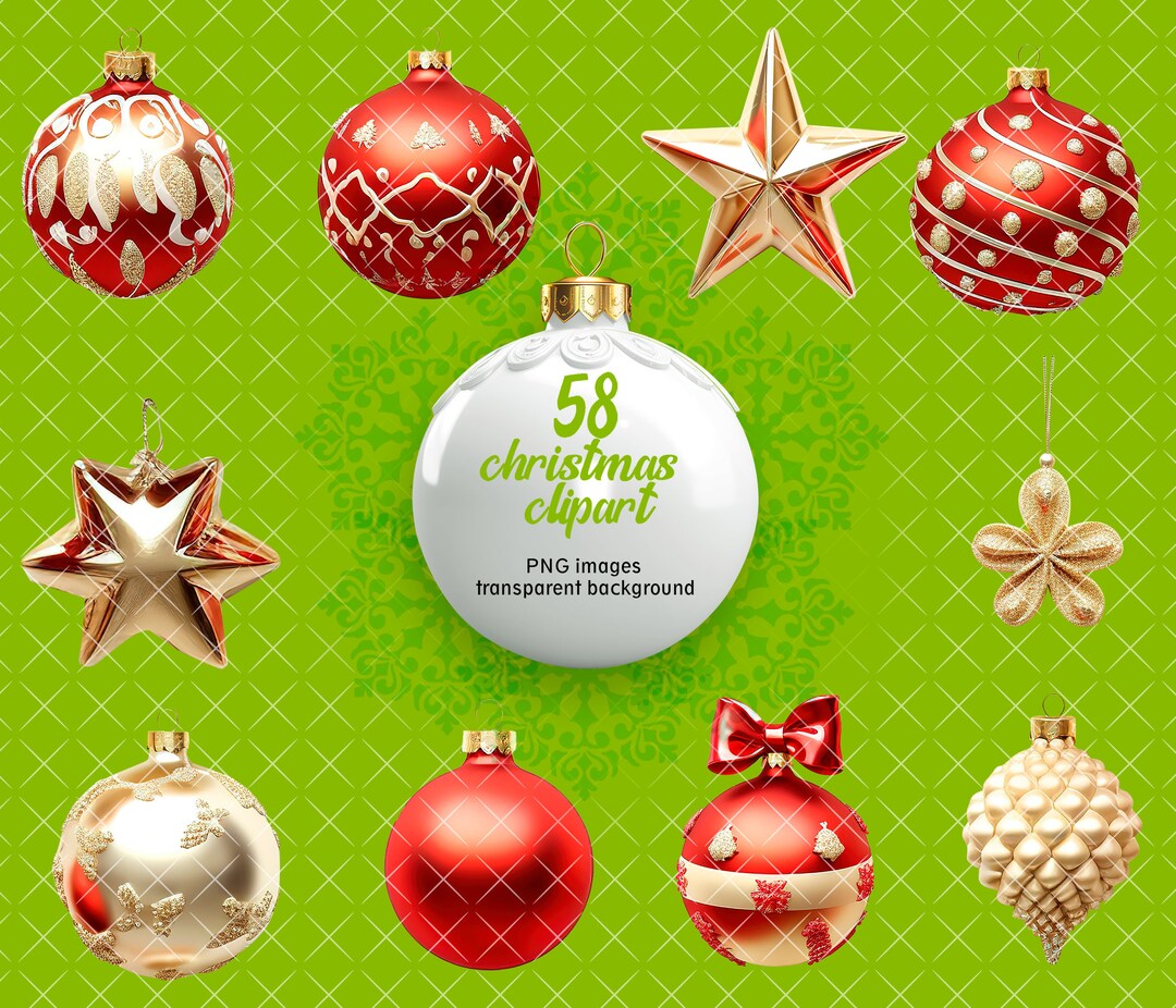 58 Christmas Clipart, High Quality PNG | Digital Download | Card Making ...