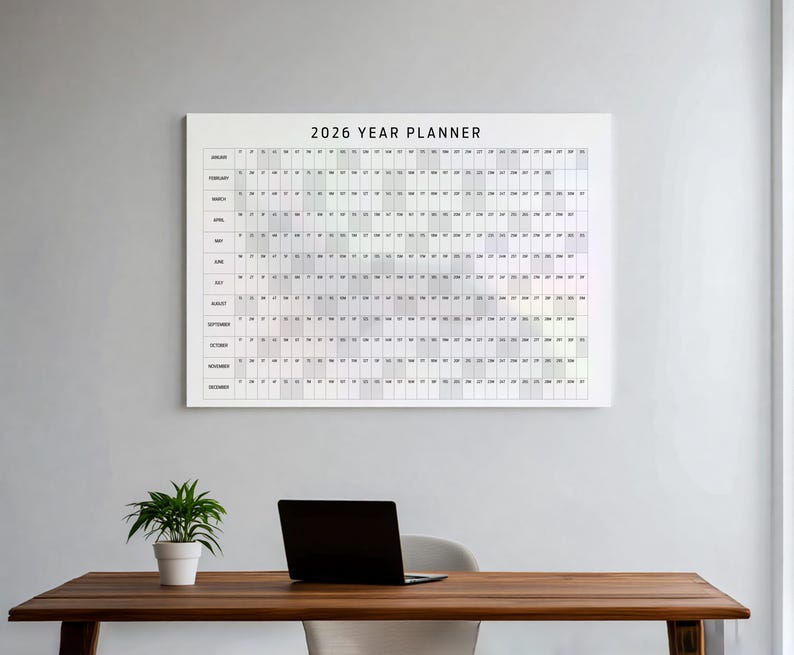2026 Wall Calendar | A0, A1, A2, and A3 Sizes | Digital Download in PDF ...
