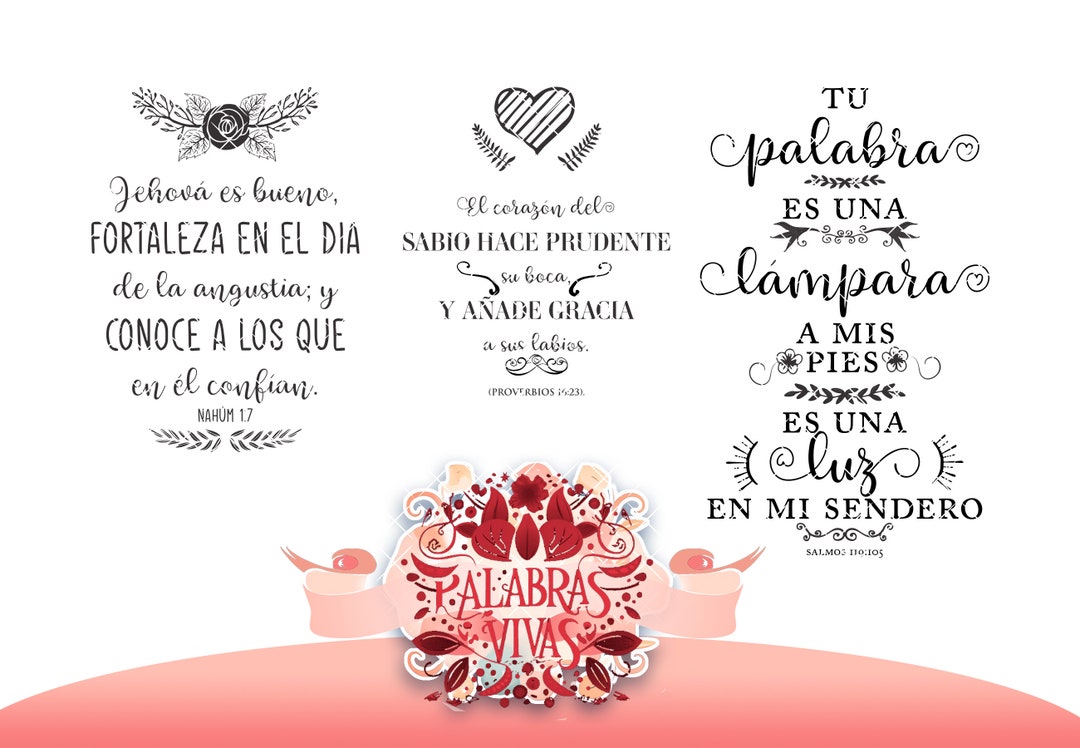Palabras Vivas | Bible Verses in Spanish | Png, Dxf, Svg Format ...