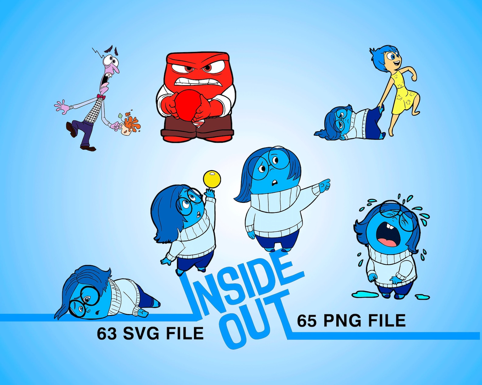 Inside Out Digital Kit | PNG and SVG Format - Etsy
