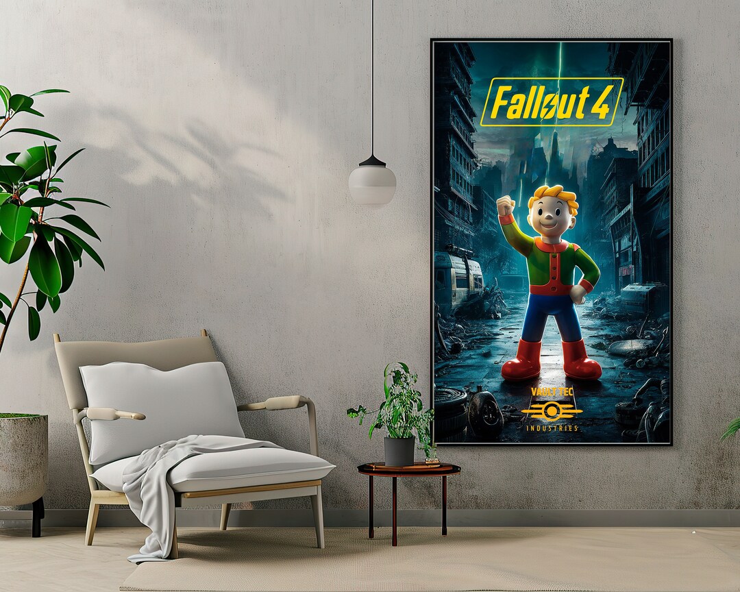 Póster Del Juego Fallout Mr. Handy Vault Tec | Arte De Pared | 50 X 89 ...