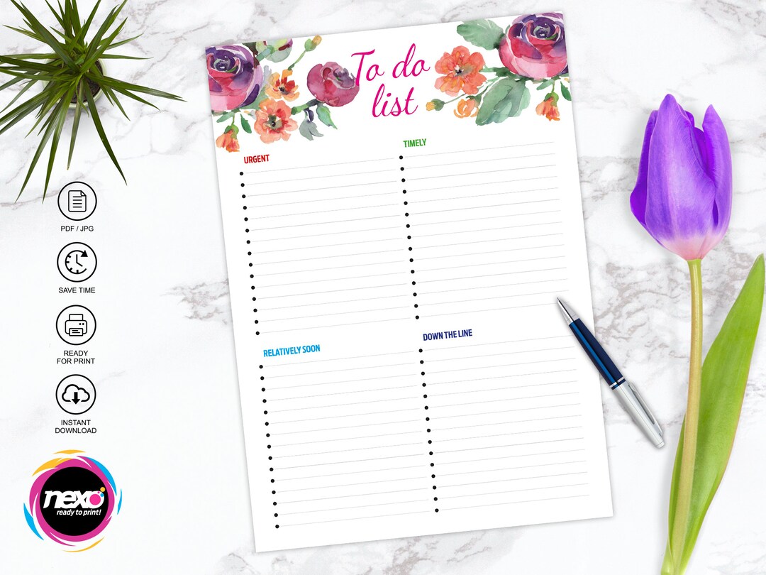 Beautiful List of Tasks to Do, Printable Editable to Do List ...