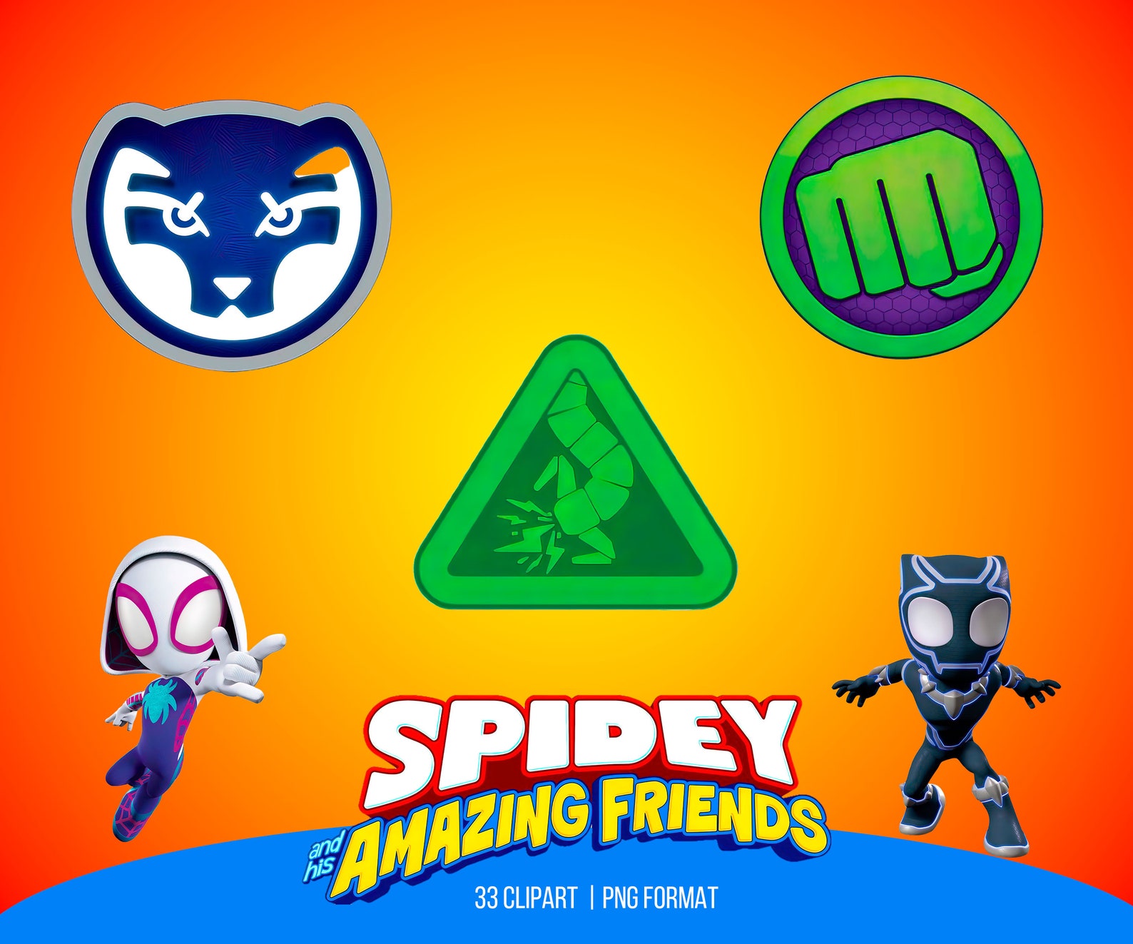 Spidey and His Amazing Friends Digital Kit 33 PNG Imáges - Etsy