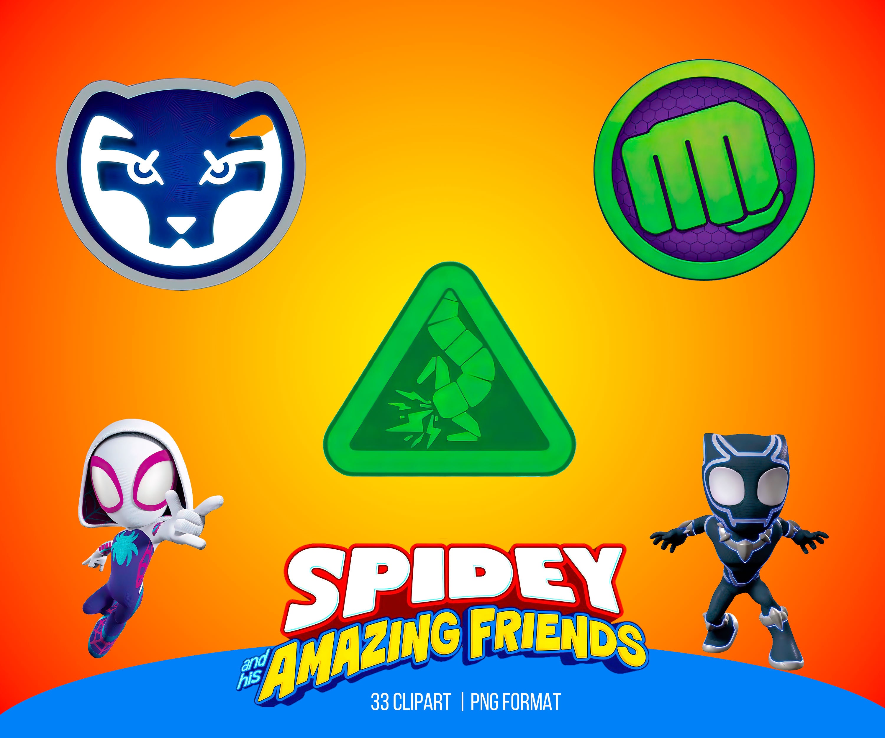 Spidey and His Amazing Friends Digital Kit 33 PNG Imáges - Etsy