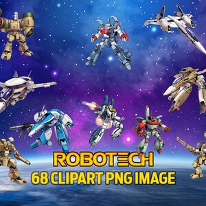 Robotech | 68 Clipart PNG Images - Etsy
