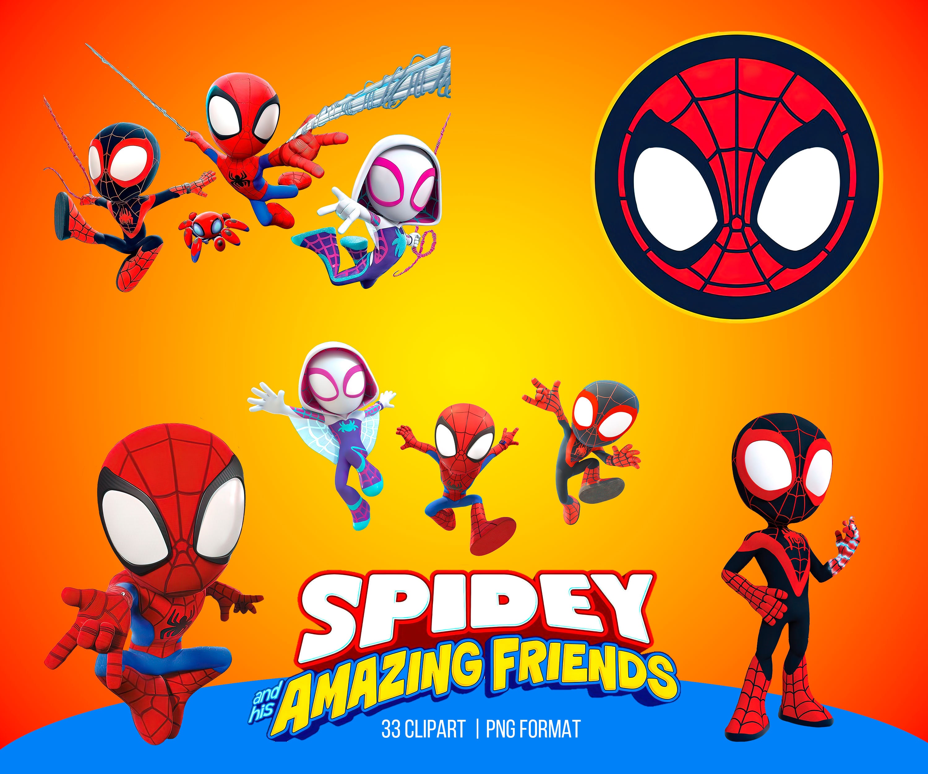 Spidey and His Amazing Friends Digital Kit 33 PNG Imáges - Etsy