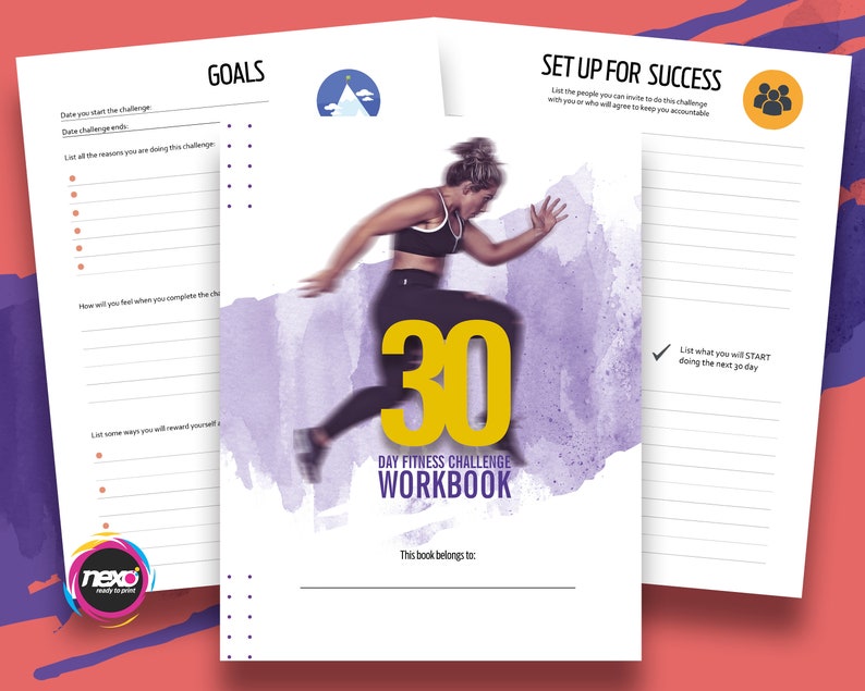 30 Days Fitness Challenge Workbook - Etsy