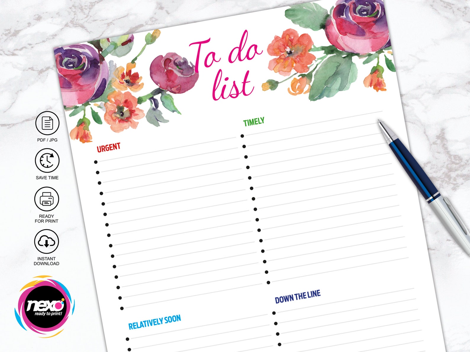 Beautiful List of Tasks to Do Printable Editable to Do List - Etsy