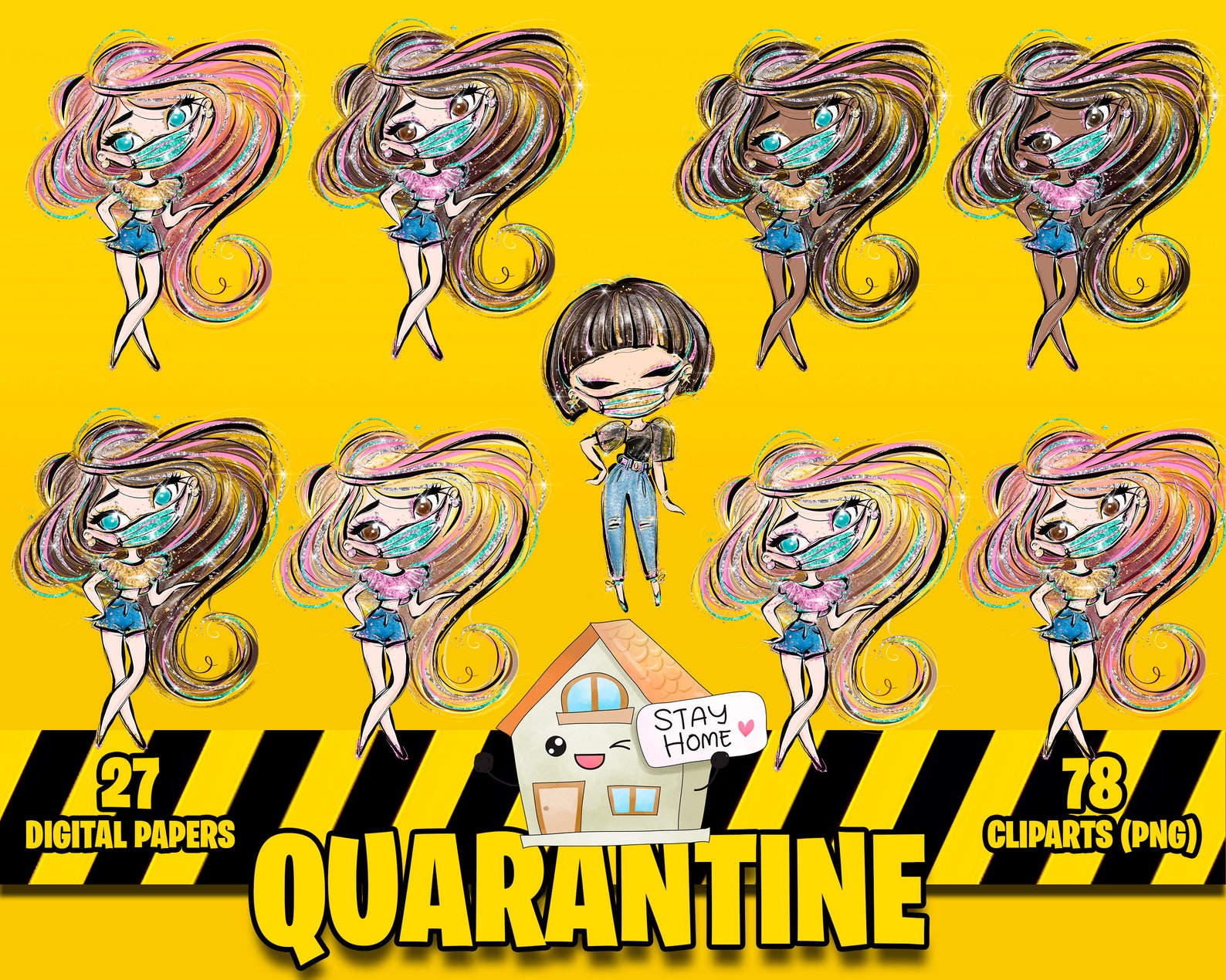 Quarantine Digital Kit Scrapbook - Etsy