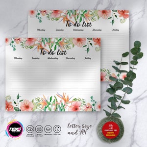 Beautiful List of Tasks to Do, With Flowers That Will Brighten Your ...