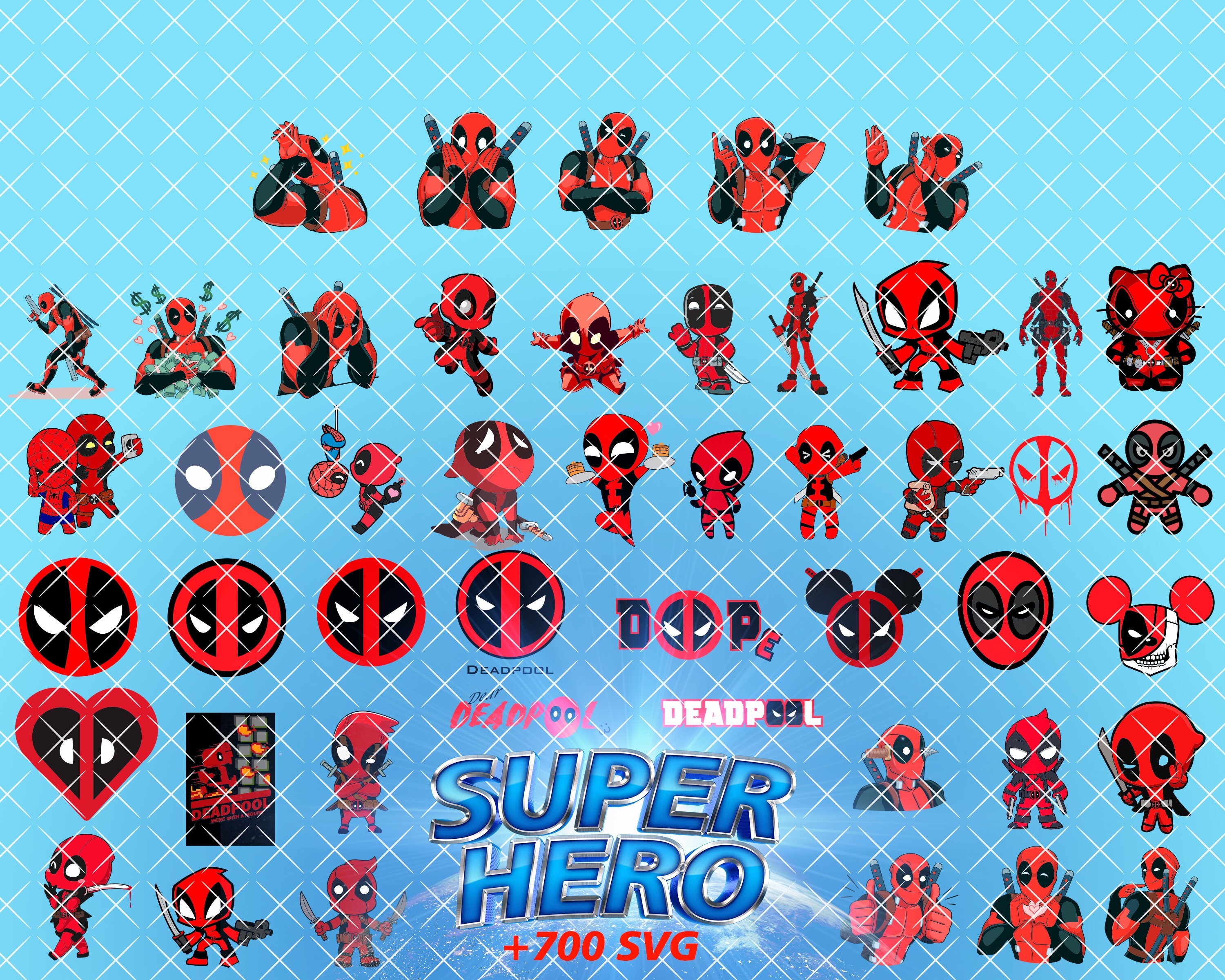 Super Heroes Digital Bundle, Cut File SVG for Cricut ,printable , PNG ...